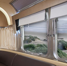 OceanAir shades for Airstream and other RV trailers, from Zarcor, an ...